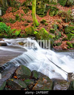Lumsdale falls waterfall,Matlock,Derbyshire peak district,England ,UK ...