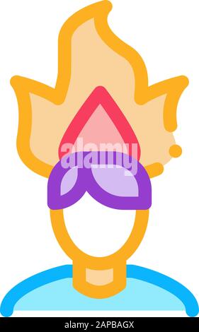 drawing illustration of man burning a cigarette Stock Vector Image ...