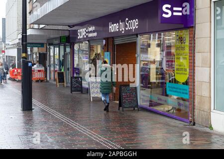 The Scope charity shop in Northampton, UK; this is the first furniture ...