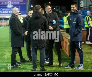 Scotland manager Steve Clarke (left) and coach Steven Naismith during ...