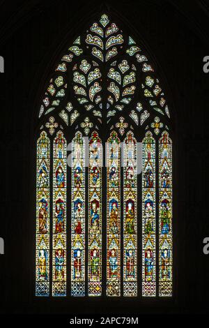 The Heart of Yorkshire medieval glass window in the west bell tower ...