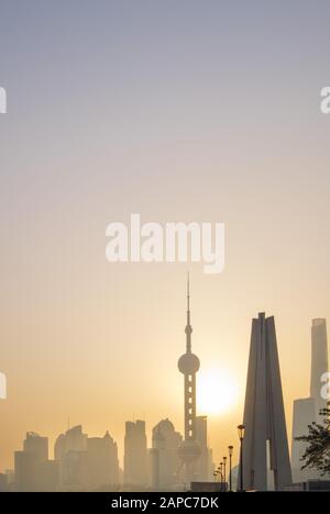 View of Pudong Shanghai CBD Central Business District Skyline from The ...
