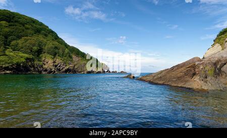 beach Hele Bay Ilfracombe North Devon Stock Photo - Alamy