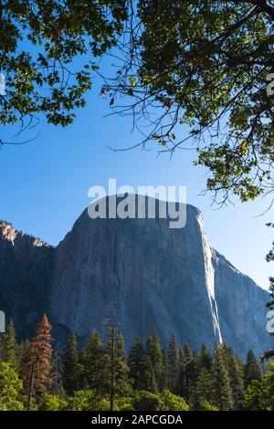 Panorama Of The Valley Below Half Dome And Snow Creek in Yosemite Stock ...