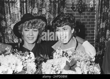 Farewell Annie Painter of pop group BZN; singer Annie Schilder (l) and ...