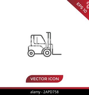 Silhouette of Wheel Loader Icon in Flat Style Stock Vector Image & Art ...