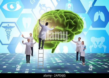 The team of doctors examining human brain Stock Photo - Alamy