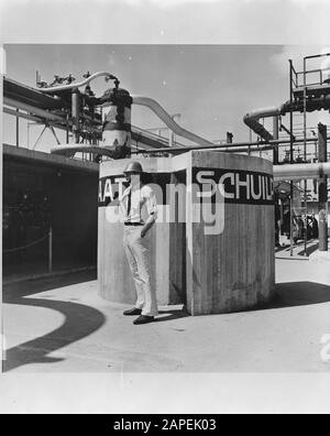 Royal Dutch Shell oil refinery and Shell petrol station, Godorf ...