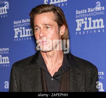 Brad Pitt at the Maltin Modern Master Award Honoring Brad Pitt, Santa ...