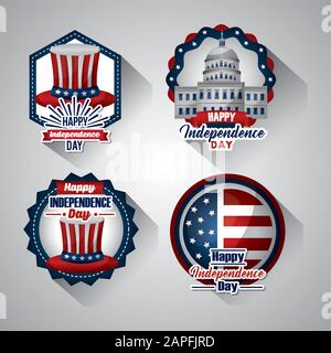 bundle of presidents day set emblems Stock Vector Image & Art - Alamy