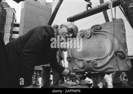 Mayor Polak lays first stone of Holland Art and Craf Centre; Polak amid ...