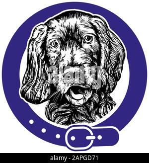 Vintage Hand drawn Beagle Dog Logo Design Vector Stock Vector Image ...