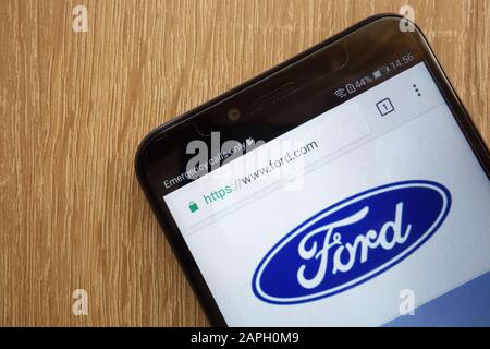 Ford website displayed on a modern smartphone Stock Photo - Alamy