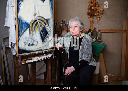 Helga Hoskova-Weissova, Czech artist, painter, Holocaust survivor Stock ...