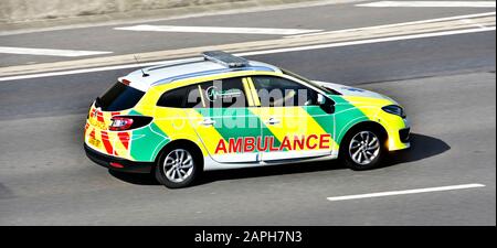 Back & side view private healthcare ambulance operated by Location ...