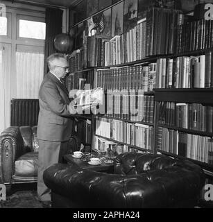 The director of Schiphol Airport, Jan Dellaert, at his bookcase in his ...