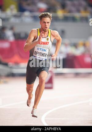 September 28, 2019: Marc Reuther of Germany competing in the 800 meter ...