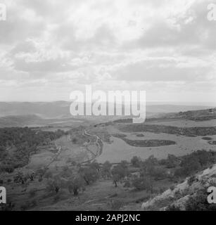 The Sharon plain in Israel seen across the (then) border between Jordan ...