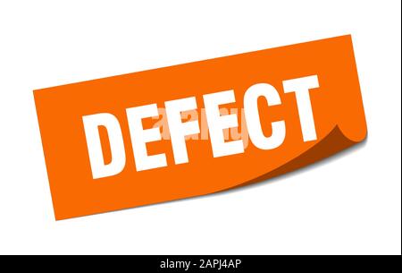 defect sticker. defect square sign. defect. peeler Stock Vector Image ...
