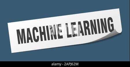machine learning sticker. machine learning square sign. machine ...
