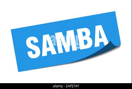 samba sticker. samba square sign. samba. peeler Stock Vector Image ...