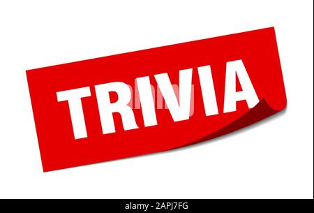 trivia sticker. trivia square sign. trivia. peeler Stock Vector Image ...