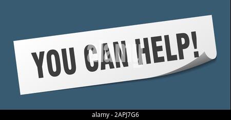you can help sticker. you can help square sign. you can help. peeler ...