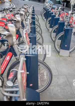 Cycle stand / rack near Bond Street tube station, London. For getting ...