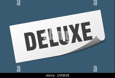 deluxe sticker. deluxe square sign. deluxe. peeler Stock Vector Image ...