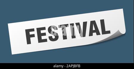 festival sticker. festival square sign. festival. peeler Stock Vector ...