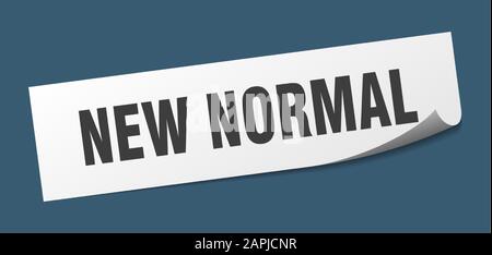 new normal sticker. new normal square sign. new normal. peeler Stock ...