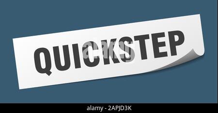 quickstep sticker. quickstep square sign. quickstep. peeler Stock ...