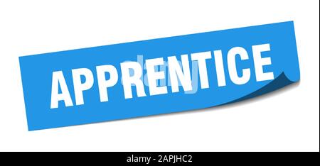 apprentice sticker. apprentice square sign. apprentice. peeler Stock ...