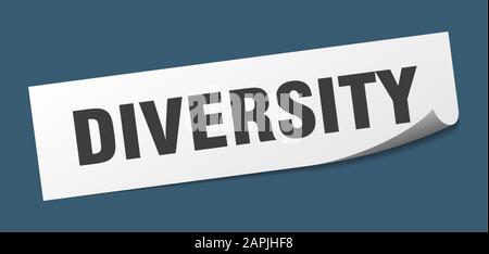 diversity sticker. diversity square sign. diversity. peeler Stock ...