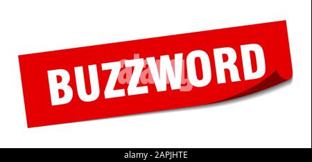 buzzword sticker. buzzword square sign. buzzword. peeler Stock Vector ...