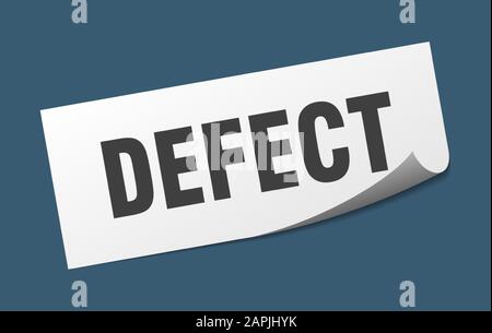 defect sticker. defect square sign. defect. peeler Stock Vector Image ...