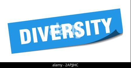diversity sticker. diversity square sign. diversity. peeler Stock ...