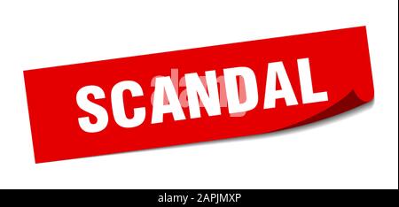 scandal sticker. scandal square sign. scandal. peeler Stock Vector ...