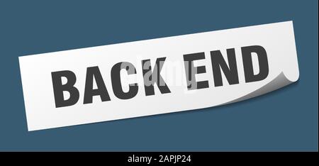 back end sticker. back end square sign. back end. peeler Stock Vector ...