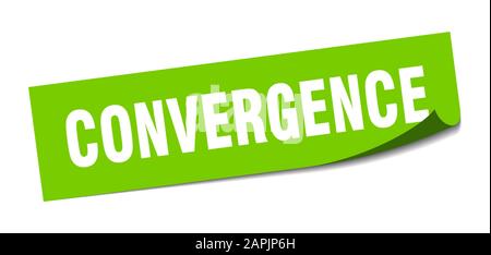 convergence sticker. convergence square sign. convergence. peeler Stock ...