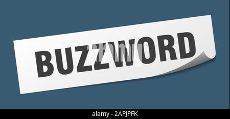buzzword sticker. buzzword square sign. buzzword. peeler Stock Vector ...