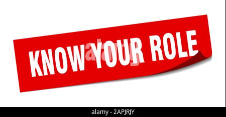 know your role sticker. know your role square sign. know your role ...