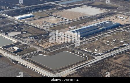 The Foxconn campus is shown under construction on January 6, 2020. A ...