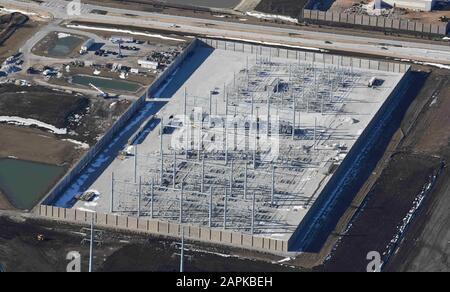 The Foxconn campus is shown under construction on January 6, 2020. A ...
