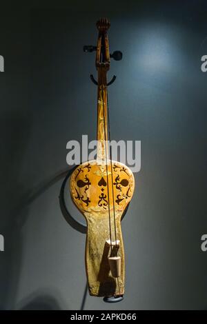 A kobyz string instrument in the Museum of Kazakh Musical Instruments ...
