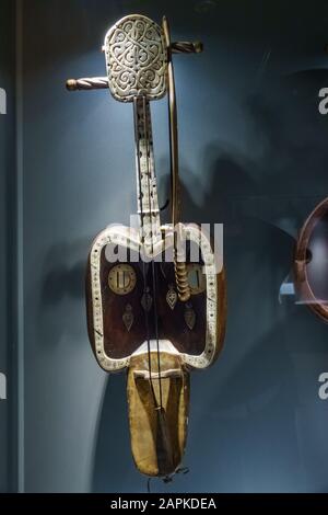 A kobyz string instrument in the Museum of Kazakh Musical Instruments ...