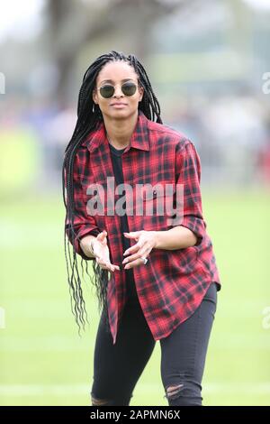 NFL quarterback Russell Wilson and recording artist Ciara attend the ...