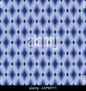 Seamless rhombic vector colorful pattern mainly in blue, pink and ...