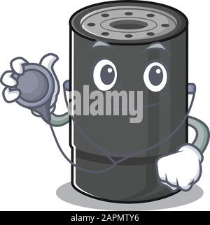 Smart Mechanic oil filter cartoon character design Stock Vector Image ...