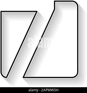 Vector number 1. Sign made with black line Stock Vector Image & Art - Alamy